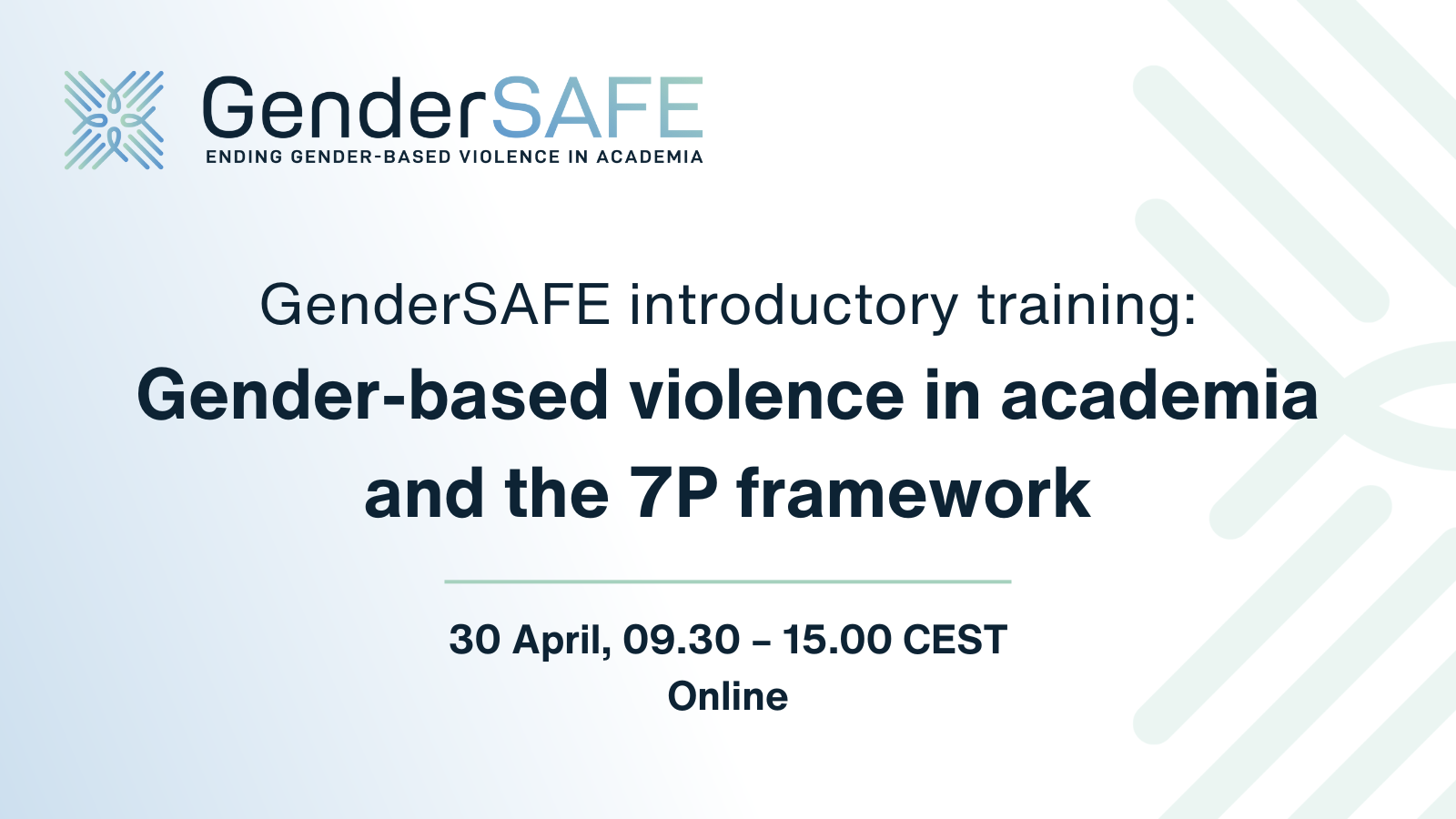 GenderSAFE introductory training: gender-based violence in academia and ...