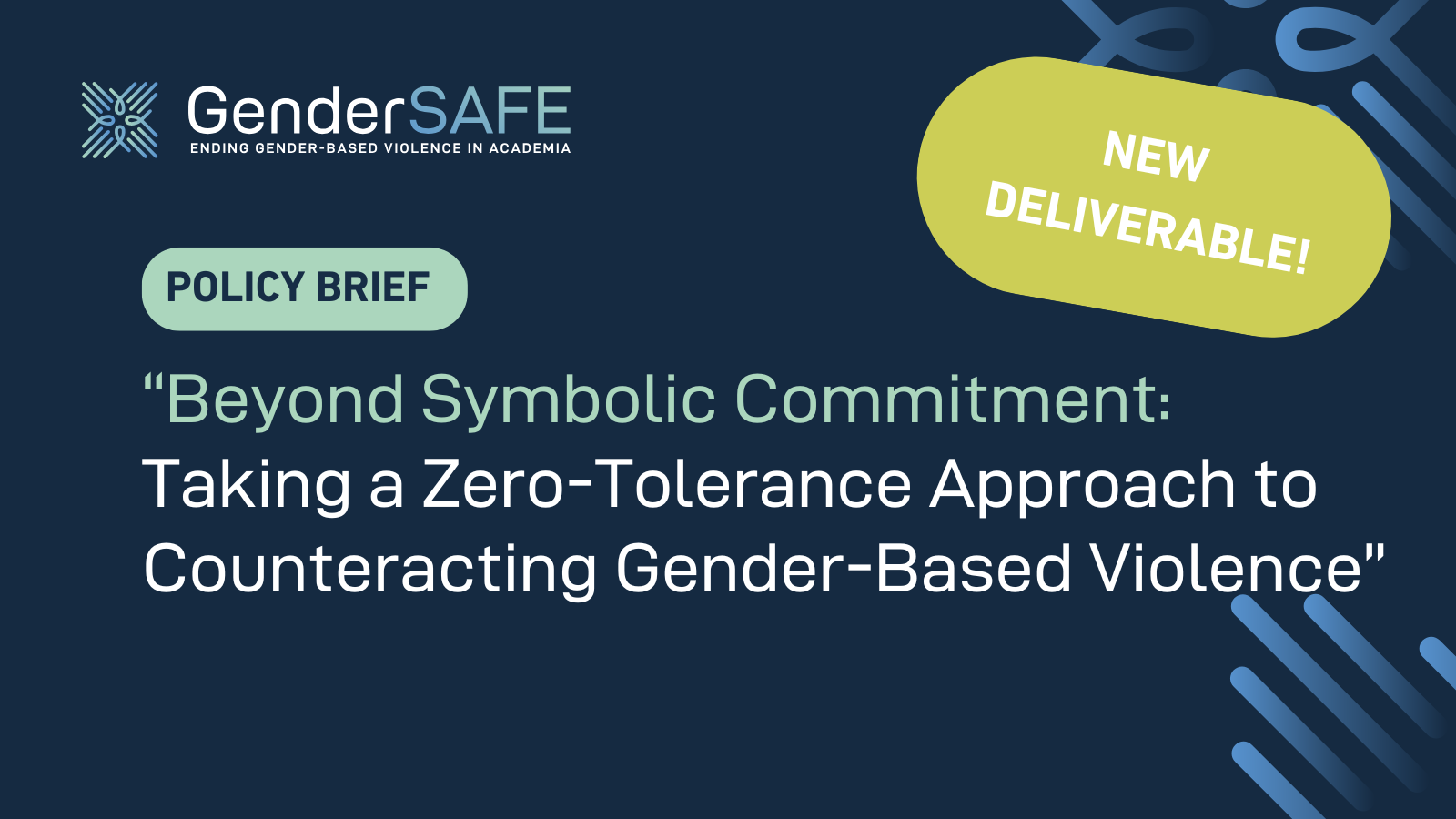 Policy Brief - Beyond Symbolic Commitment: Taking a Zero-Tolerance Approach to Counteracting ...